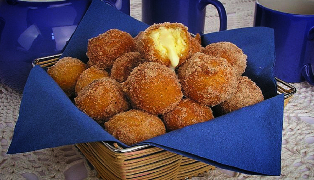 Receita: Bolinho de chuva recheado